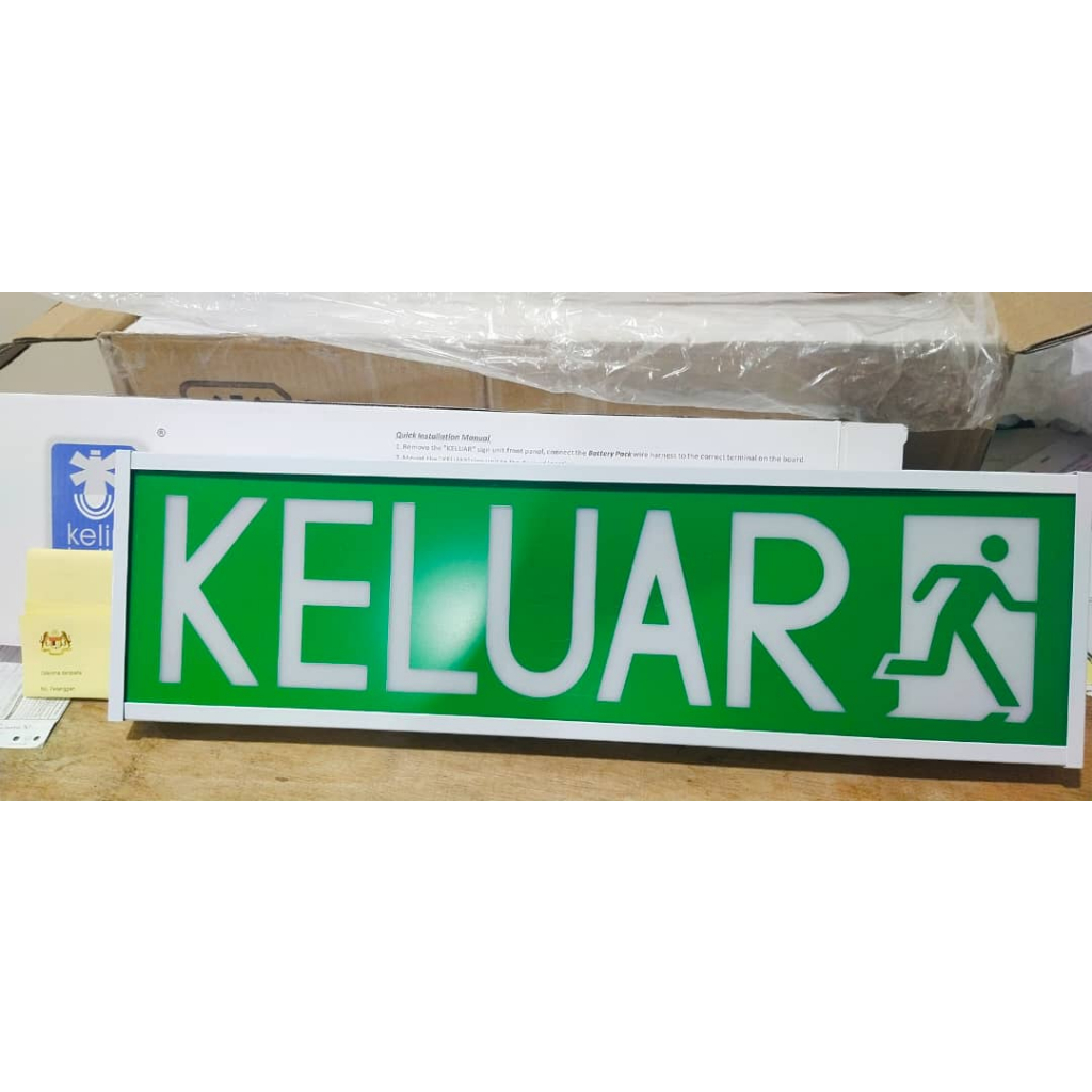 KELUAR SIGN EMERGENCY EXIT | Shopee Malaysia