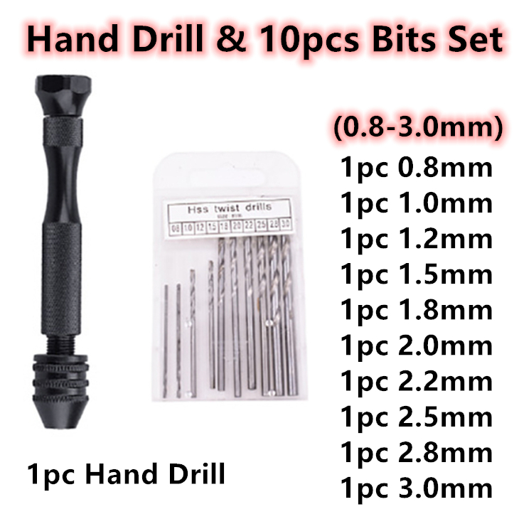 (0.3-1.6mm) 20pcs Mini Drill Bits Set Micro HSS Twist Drill Bits ...