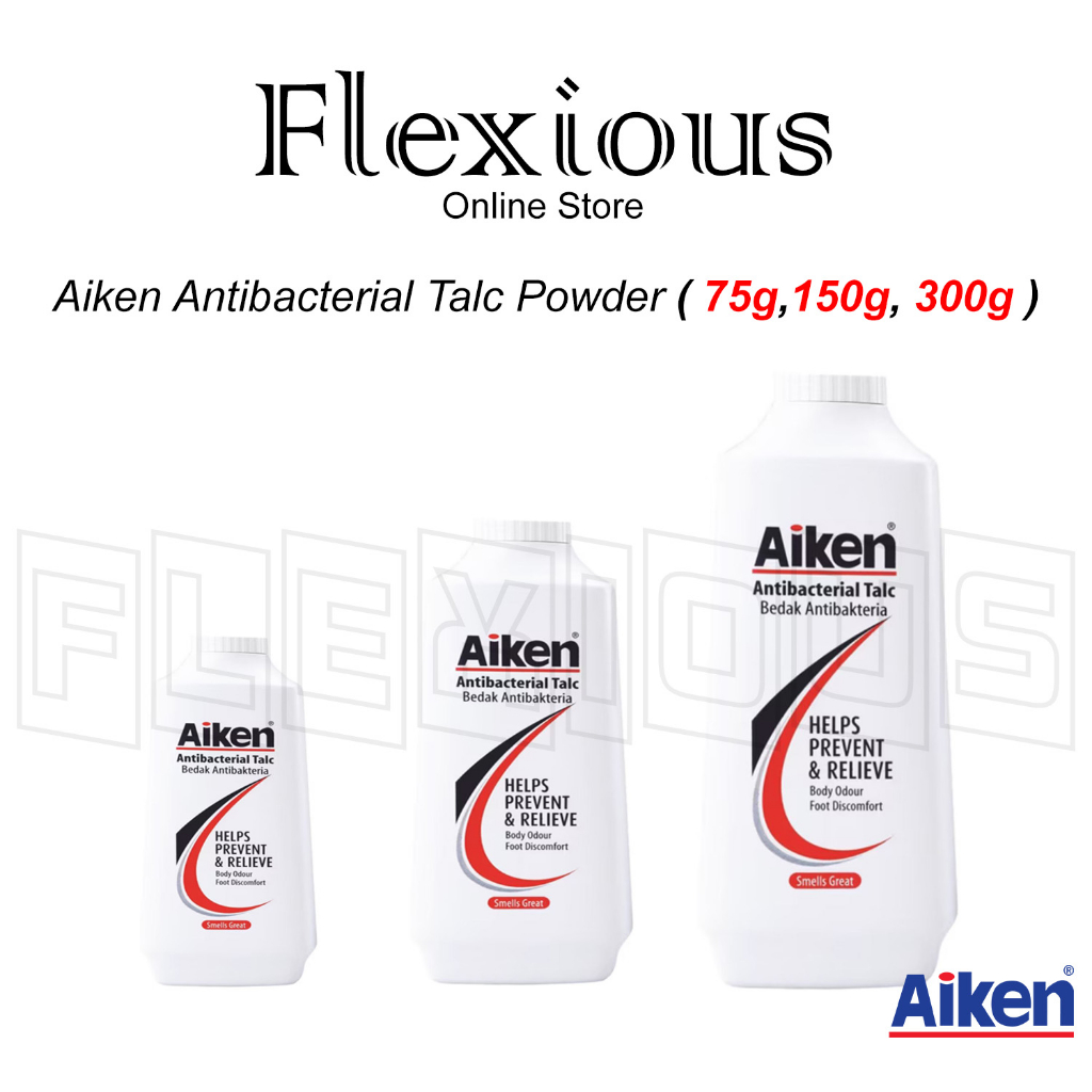 AIKEN Unza Antibacterial Talc Powder ( 75g, 150g, 300g ) | Shopee Malaysia