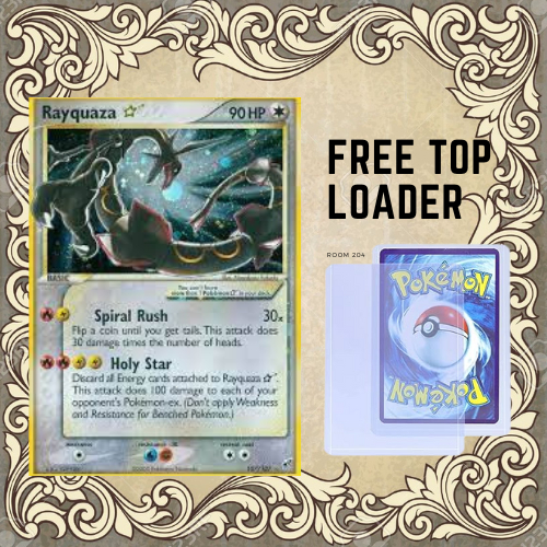 Rayquaza gold star deoxys holo 107 Pokemon TCG EX Individual Gred SV ...
