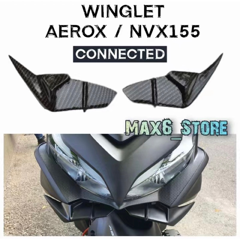 Yamaha NVX 155 V2 Aerox Front Winglet Cover Dada Depan NVX155 Carbon ...