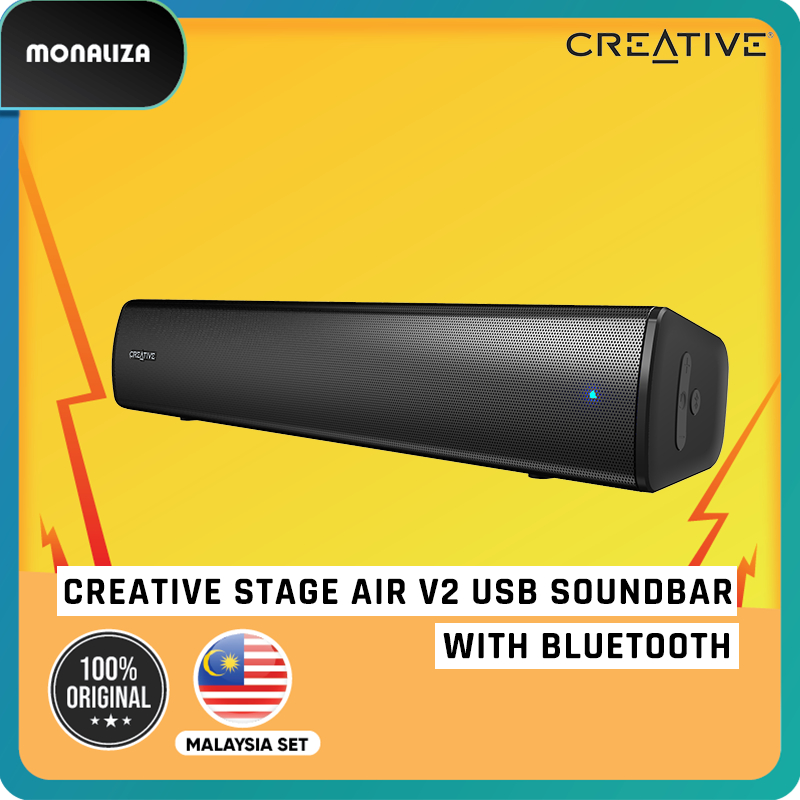 Creative Stage Air V2 Compact Under-Monitor USB Soundbar With Bluetooth ...