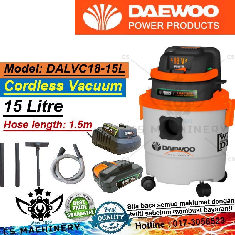 Daewoo Cordless Vacuum Cleaner 18V 4.0A Battery DALVC18-15L | Shopee ...