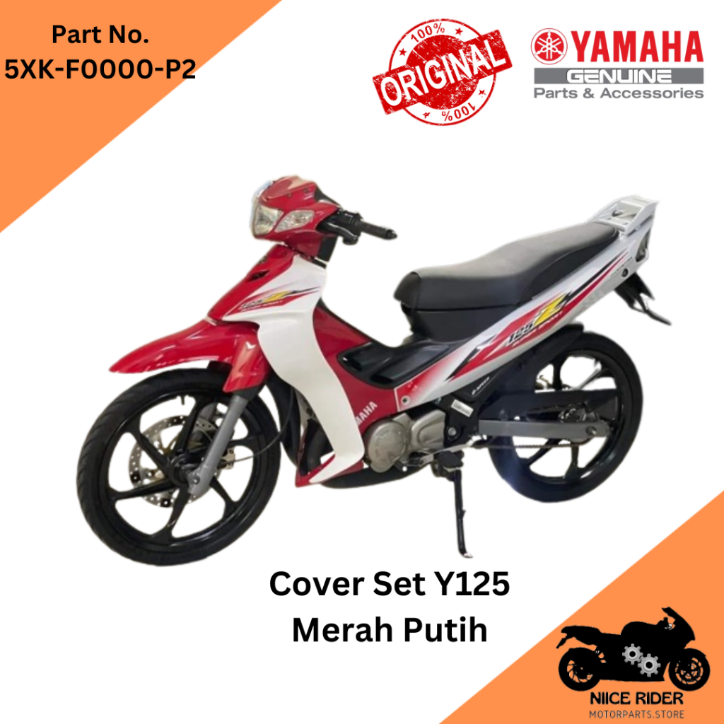 Cover Set Y125 ZR Merah Putih original VRC 1 Yamaha body set ori 100% ...