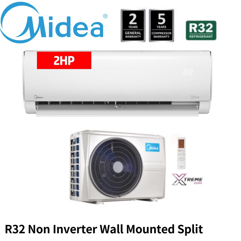 Midea R32 Non Inverter Air Conditioner 1HP MSGD-09CRN8 / 1.5HP MSGD-12CRN8 / 2HP MSGD-18CRN8 ...