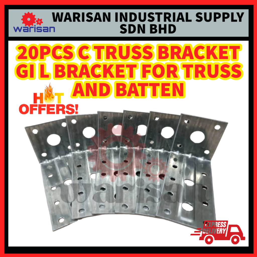 20PCS C TRUSS BRACKET GI L BRACKET FOR TRUSS AND BATTEN | Shopee Malaysia