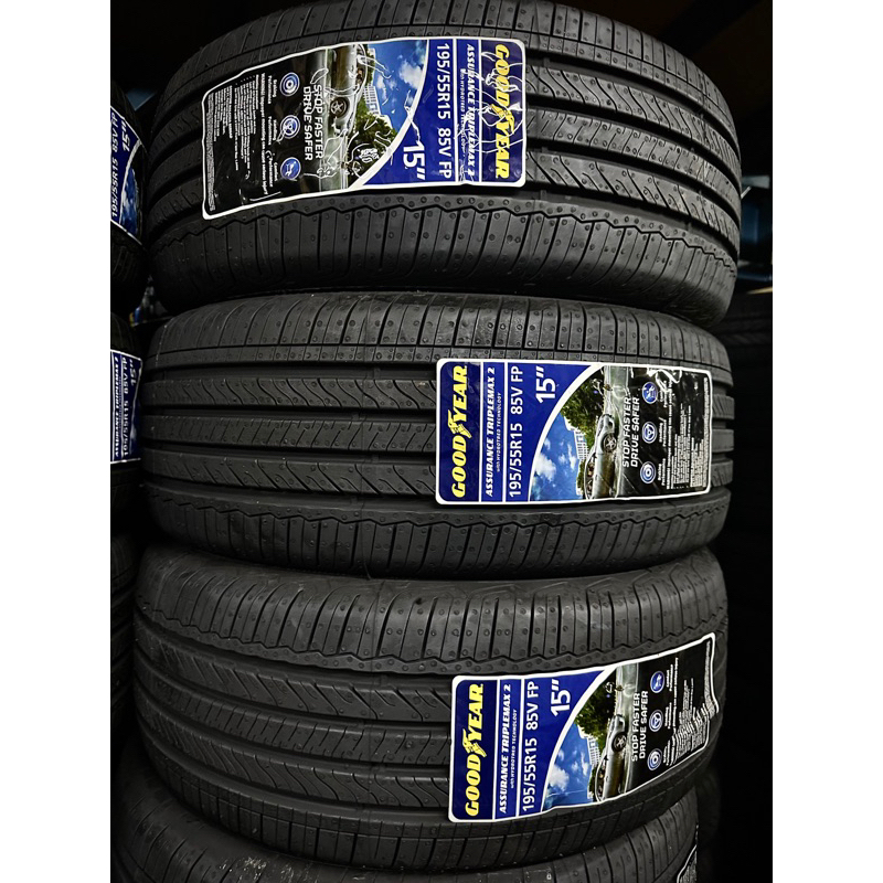 Goodyear 195/55/15 Triplemax2 tyre (year2023) | Shopee Malaysia