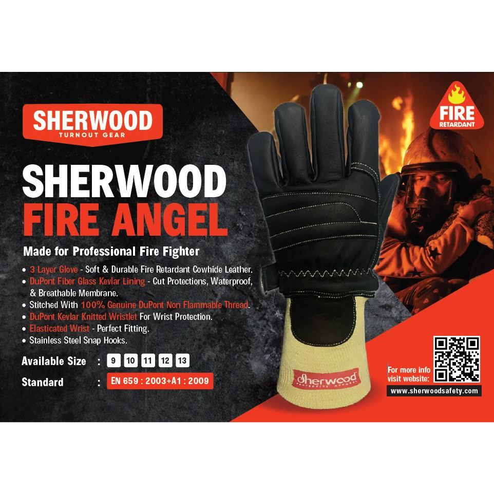 Sherwood Fire Angel Glove Fire Fighting Fire Resistant Hand Protection ...