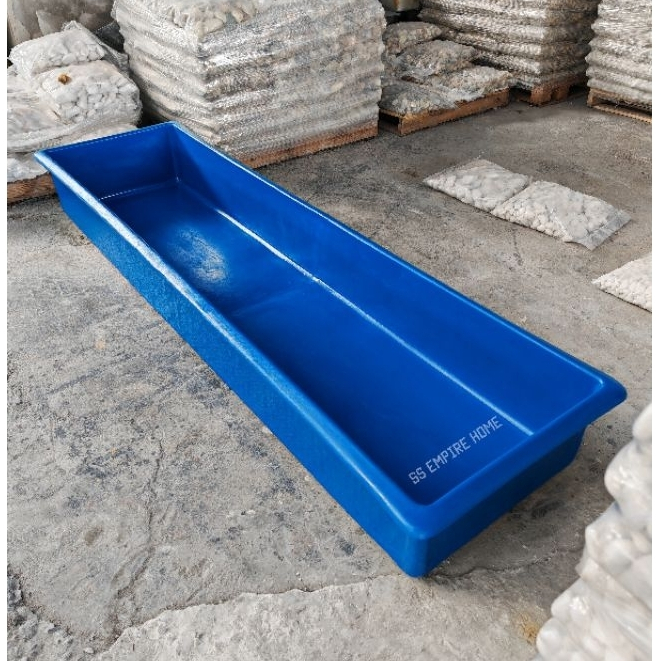 NEX 8 x2x1 Blue Fiberglass Fish Tank Water Pond Aquarium Heavy Duty ...