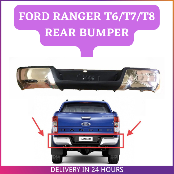 FORD RANGER T6 T7 T8 (2012-2021) REAR OEM BUMPER REAR BUMPER (CHROME ...