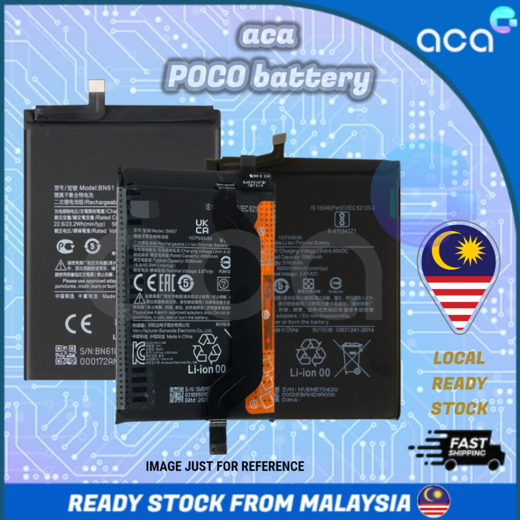 ACA Compatible Battery for Xiaomi POCO X3 NFC X3 PRO X3 GT F3 GT ...