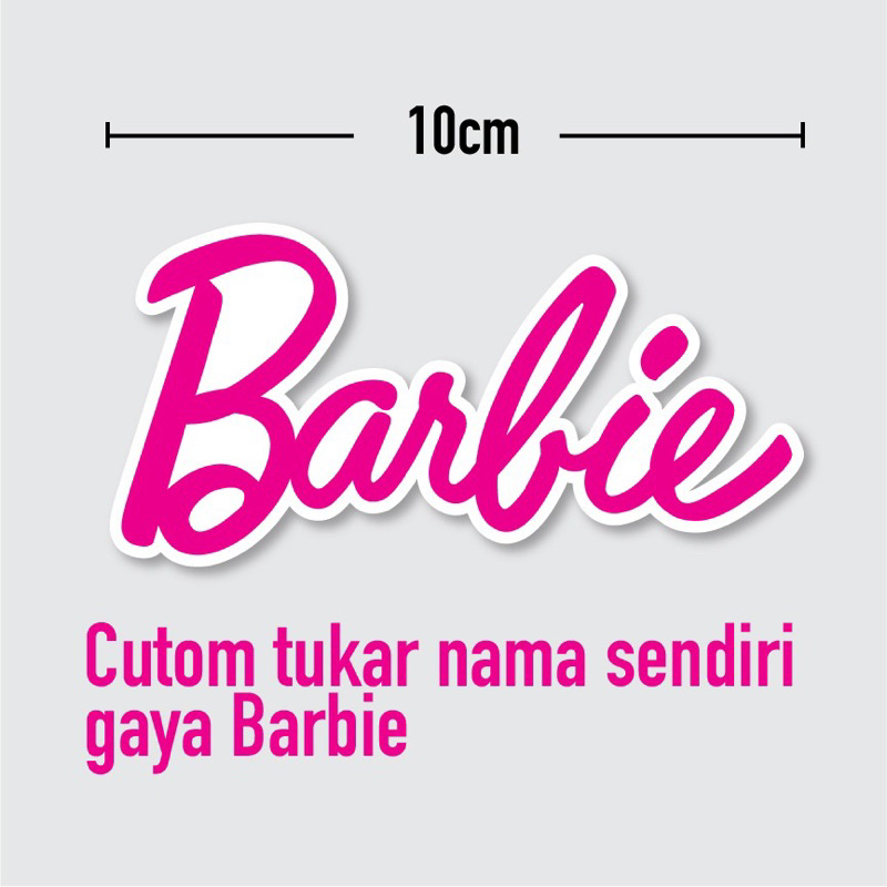 Barbie Custom Nama sticker | Shopee Malaysia