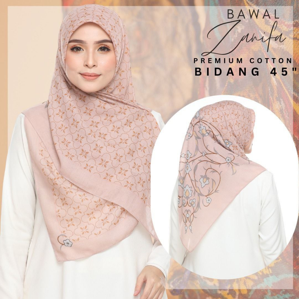 [ 𝑩𝒂𝒕𝒊𝒌 𝑺𝒆𝒓𝒊𝒆𝒔 ] Tudung Bawal Batik Corak Cotton Premium Bidang 45 ...