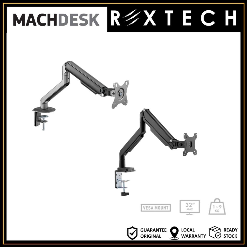 MACHDESK MD34 / MD39 / MD49 Single & Dual Desktop Monitor Arm Holder ...