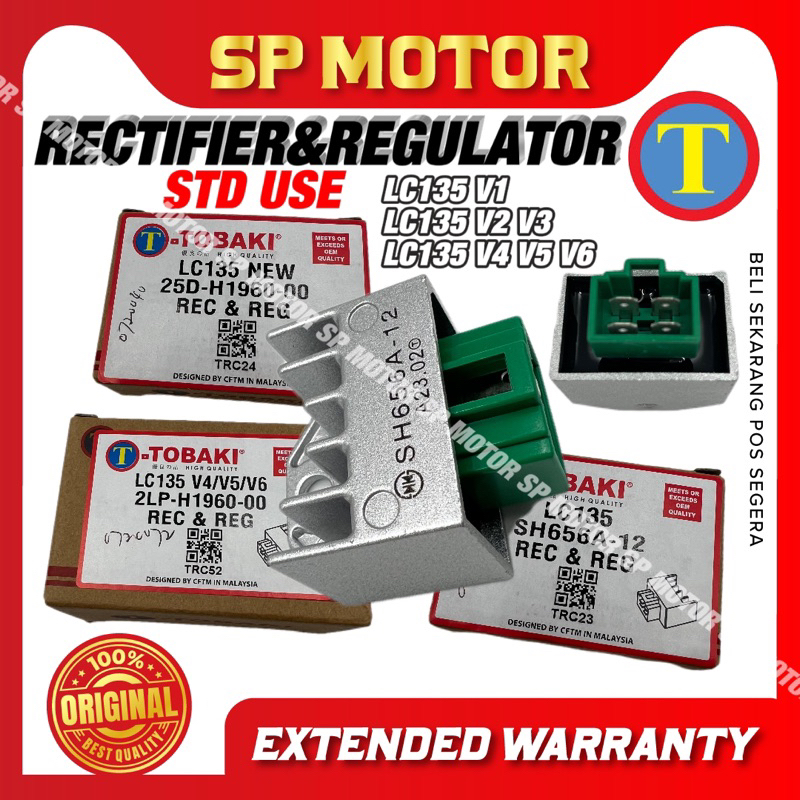 100% TOBAKI LC135 RECTIFIER REGULATOR KATAB LC135 V1 V2 V3 V4 V5 V6 V7 ...