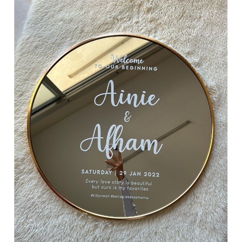 STICKER CERMIN WELCOME BOARD CUSTOM ONLY STICKER | Shopee Malaysia