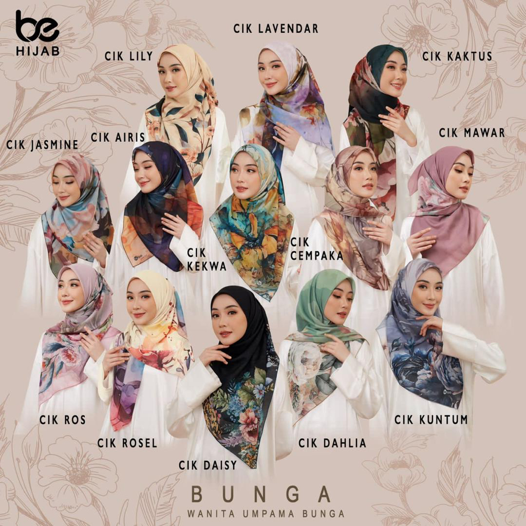 🔥FREE ANAK TUDUNG🔥 - Be Hijab Bunga Series / Tudung Bawal Premium ...
