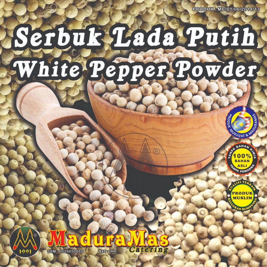 Serbuk Lada Putih - White Pepper Powder (Sarawak) 10g - 50g (100% Pure ...
