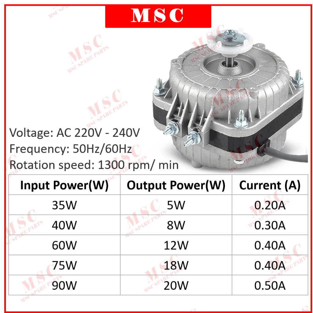 Chiller / Freezer Fan Motor Cooling Fan Condenser Fridge Refrigerator ...