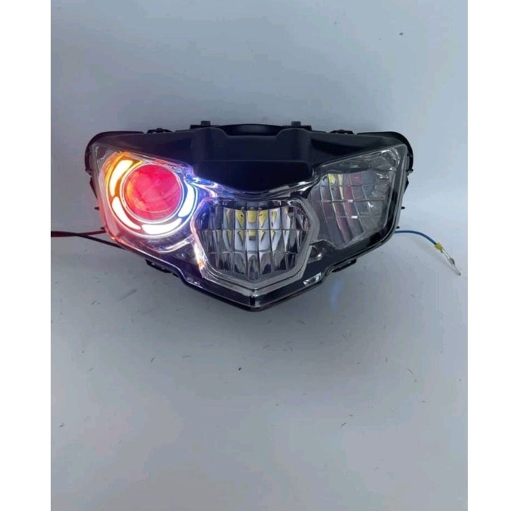 Y15v2 LED Headlamp custom/ lampu LED bulat/ burung hantu | Shopee Malaysia