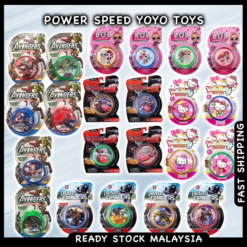 Cartoon Light Power Speed Yoyo Toy Game Toys for Boys Girls Kids ...