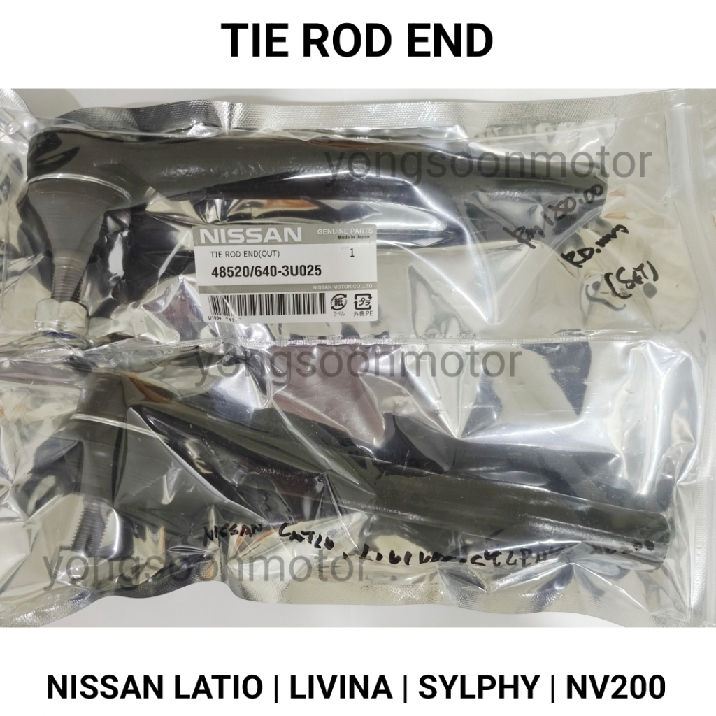 NISSAN TIE ROD END 48520/640-3U025 NISSAN LATIO, LIVINA, SLYPHY, NV200 ...