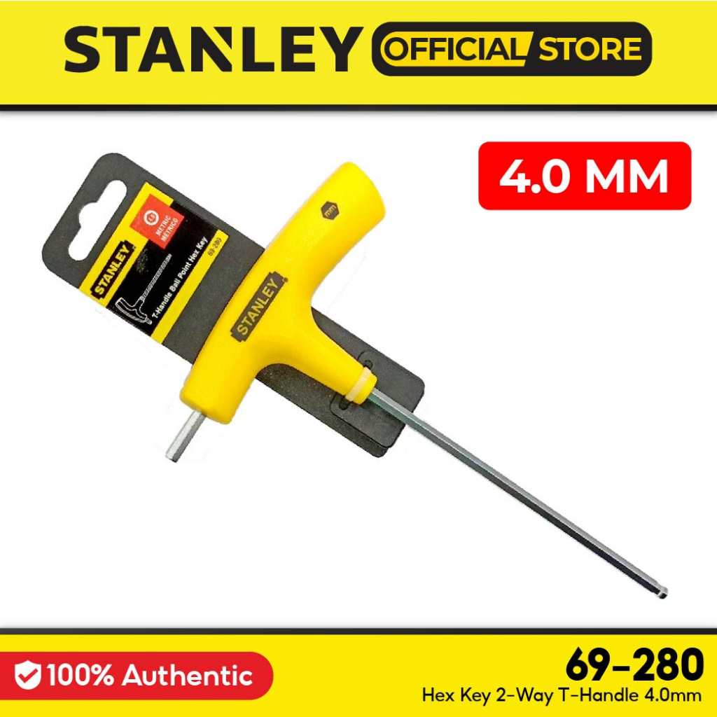 Stanley Hex Key 2-Way T-Handle (4.0mm) 69-280 | Shopee Malaysia