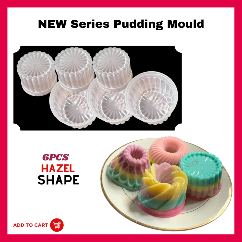NEW Series Pudding Mould Cup Premium Acuan Puding Agar-Agar Jelly Diamond Spin Royal Hazel Mold ...