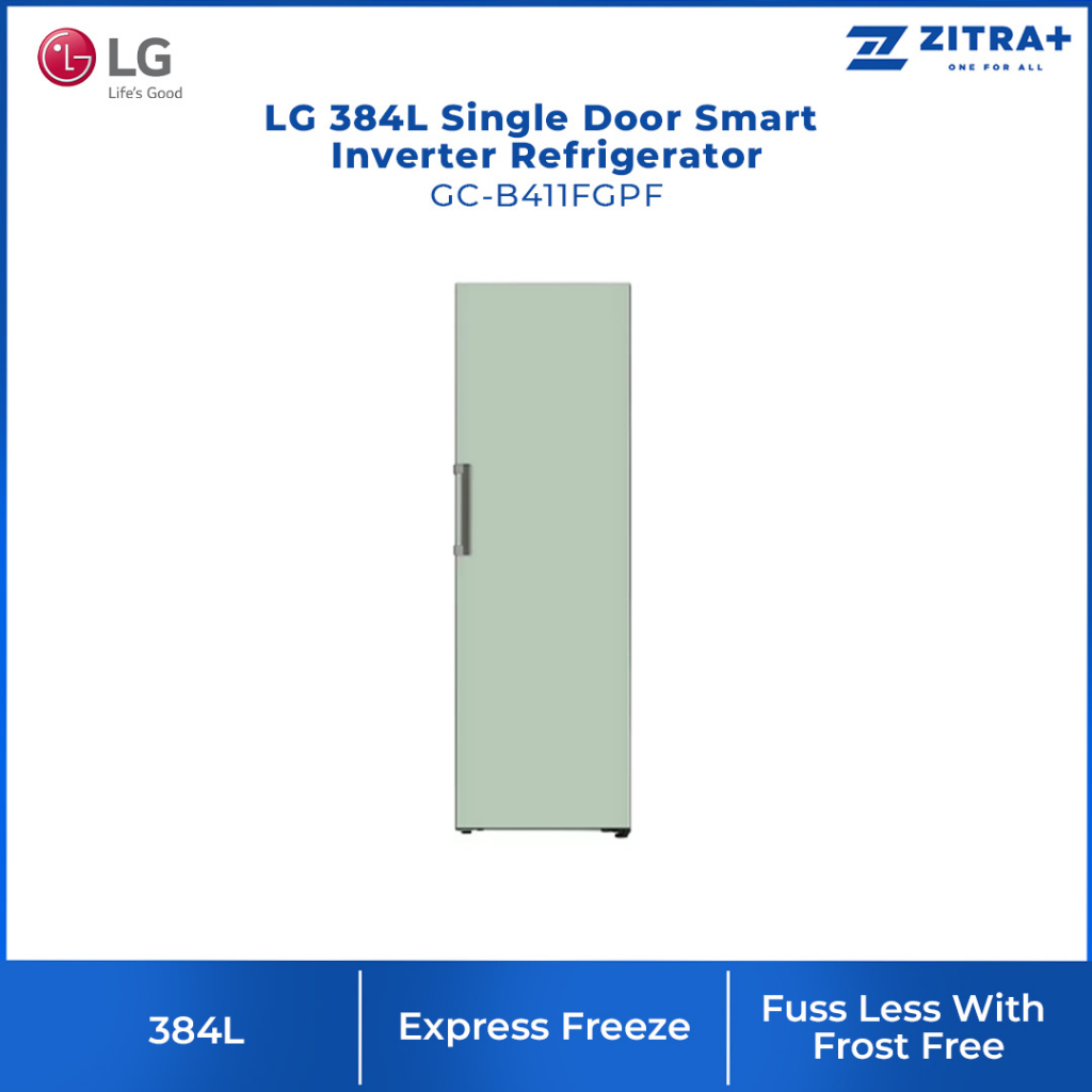 LG 384L Single Door Smart Inverter Refrigerator GC-B411FGPF | Door Cooling+™ | ThinQ (Wi-Fi ...