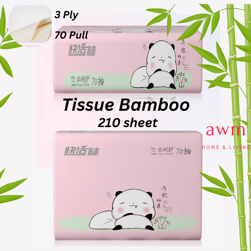 AWM Bamboo Soft Facial Tissue Paper Pocket Soft Handy Travel Tissue ...