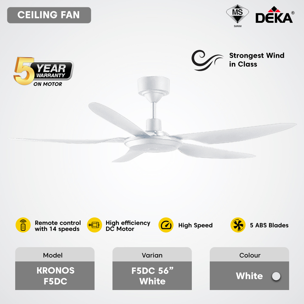 DEKA F5DC PRO 56" And Baby Fan 46" 5 Blade DC Motor 20Speed Remote ...
