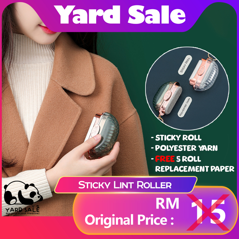 Yard Sale - Portable Tearable Roll Paper Sticky Roller Fur Lint Hair ...