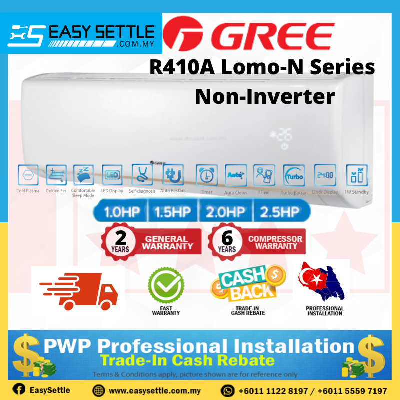 FAST DELIVERY🚚Gree OR TCL 1HP/1.5HP/2HP/2.5HP Non-Inverter/Inverter R410 aircond(GWC Series ...
