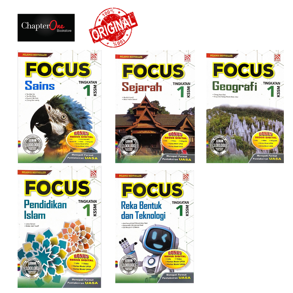 [Pelangi] FOCUS KSSM | Tingkatan 1 (2023) | Shopee Malaysia