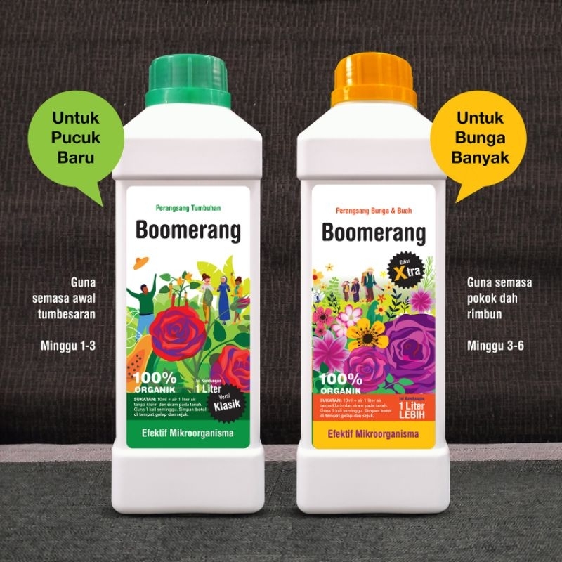 COMBO 1L+1L Boomerang Booster Pucuk Bunga / Buah | Shopee Malaysia
