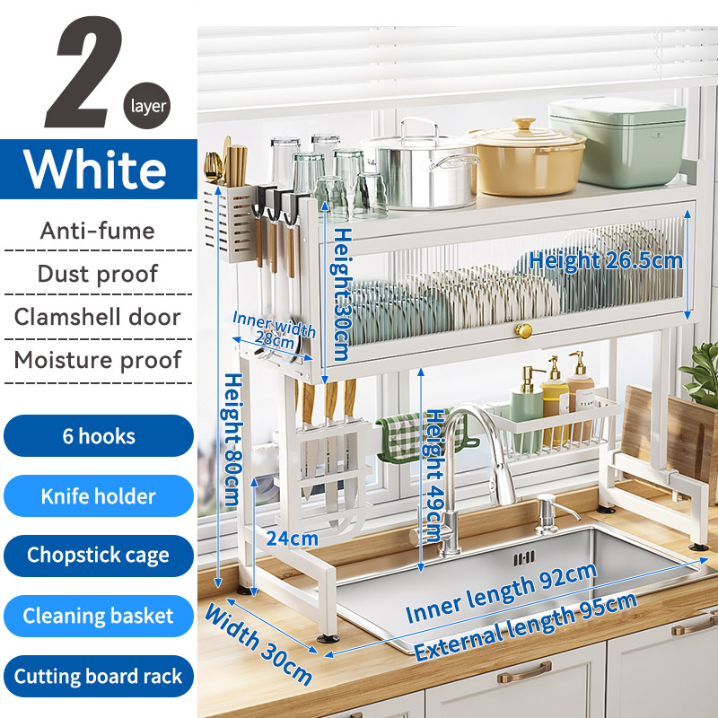 Kitchen Rack Dish Rack Rak Dapur Rak Pinggan With Cabinet Rak Sinki ...