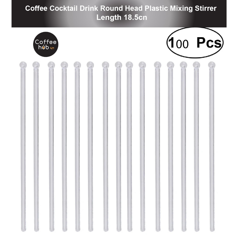 (Ready Stock) Coffee Tea Cocktail Drink Muddler Round Head Plastic ...