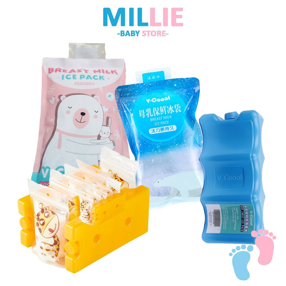 MILLIE V-Coool Frozen Food Icepack Ice Pack Breast Milk Reusable Ice ...