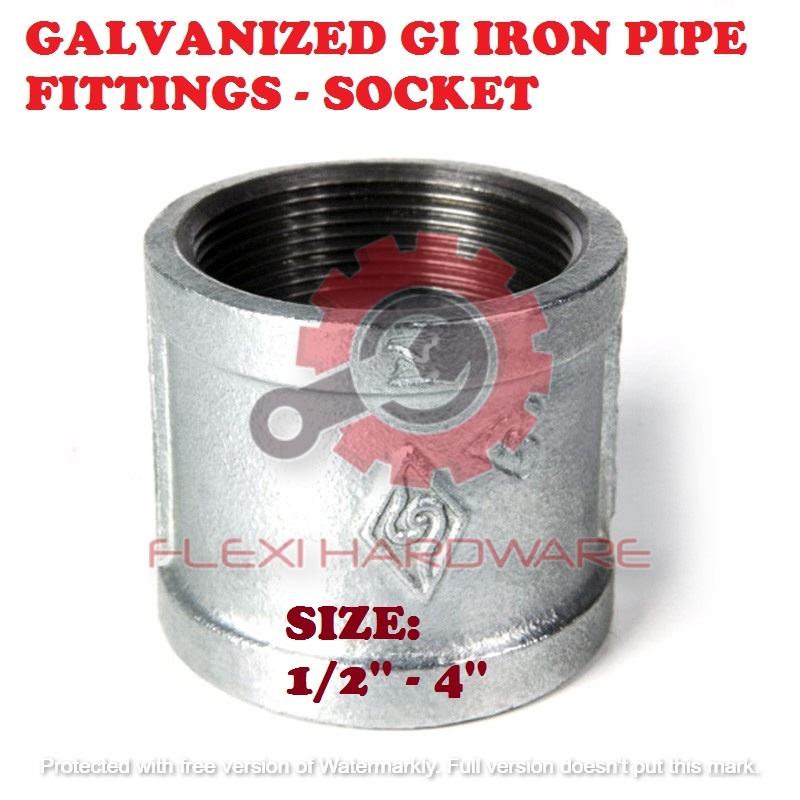 [READY STOCKS] 1/2" - 2" GI SOCKET/ GALVANISED IRON SOCKET PIPE/ GI ...
