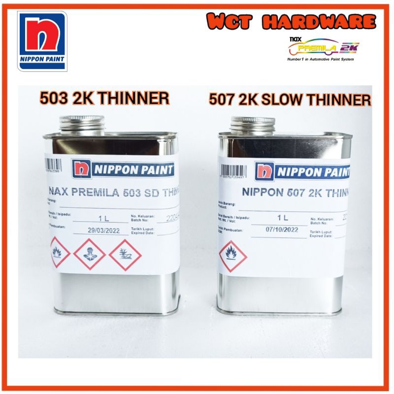 Nippon Nax Premila 2K 503 SD Thinner/505 2k Slow 1L/Thinner/Thinner Paint/Thinner 2k/Thinner Cat ...