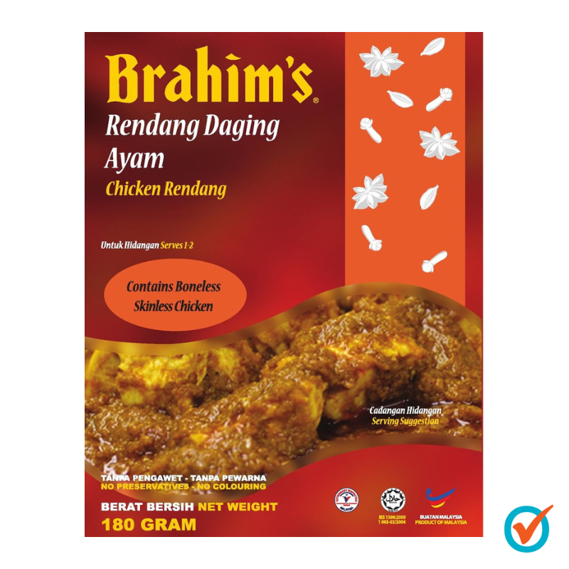 [CLEARANCE] Brahim Meals Rendang Ayam 180g (EXP: 24/May/2025) | Shopee ...