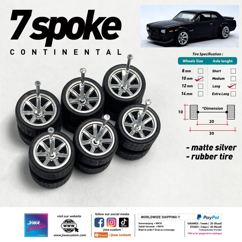 Mix Wheels | Real Riders 7 6 Spoke Flower Pizza Deep Dish JDM Long axle ...