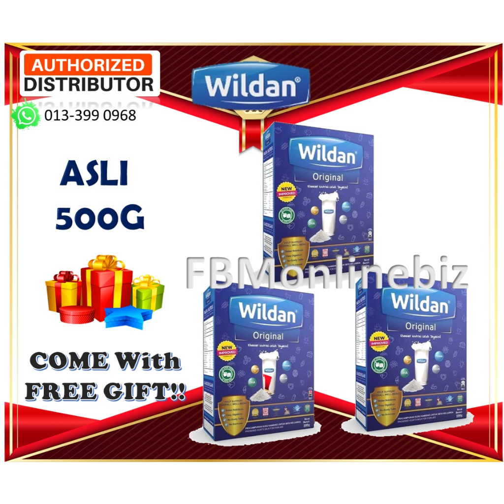 (Free Gift) Wildan Goat's Milk Original 500g/Chocolate 500g - 3 Boxes ...