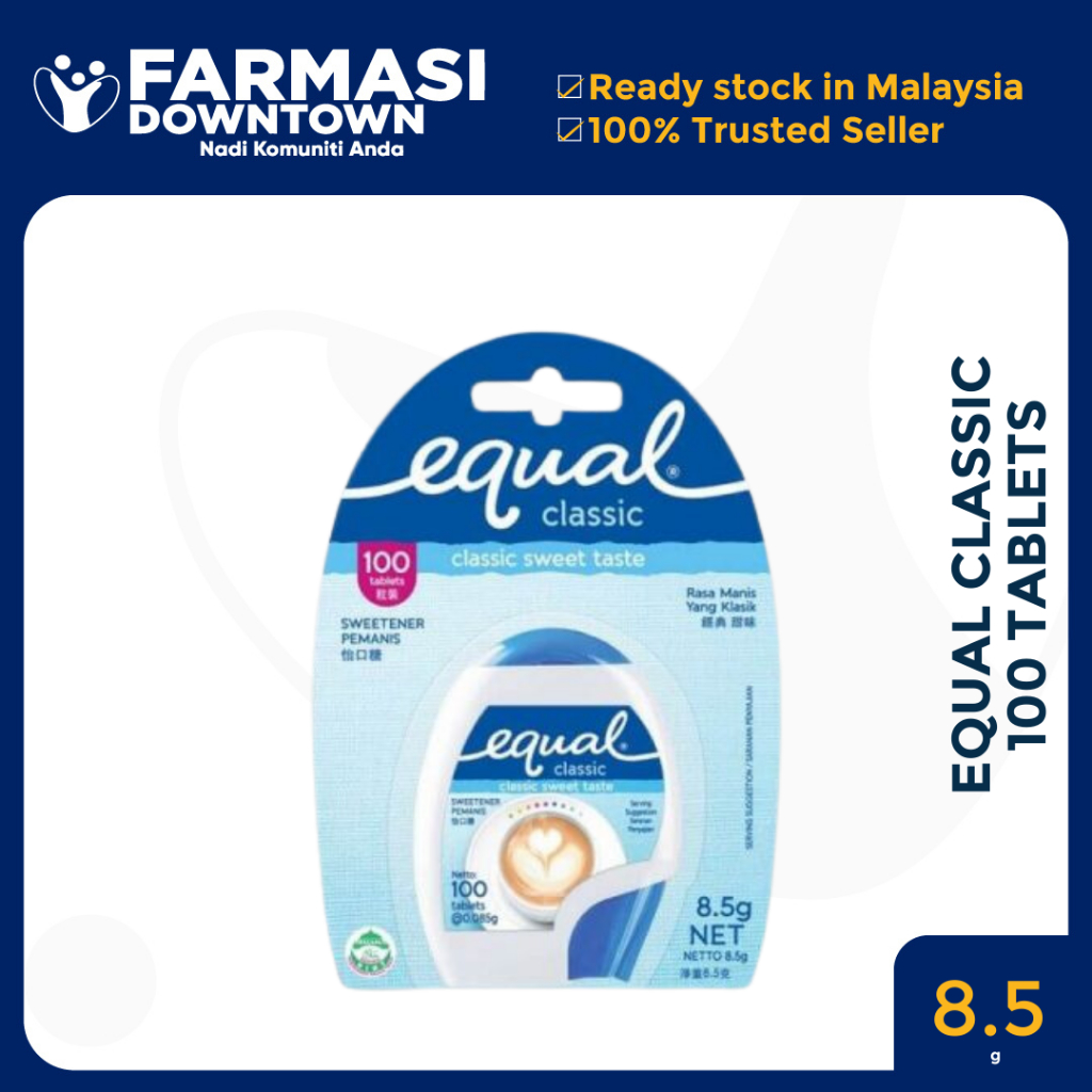 EQUAL CLASSIC 100 TABLETS 8.5G | Shopee Malaysia