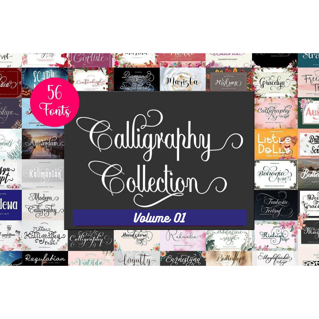 56 Calligraphy Collection font | Shopee Malaysia