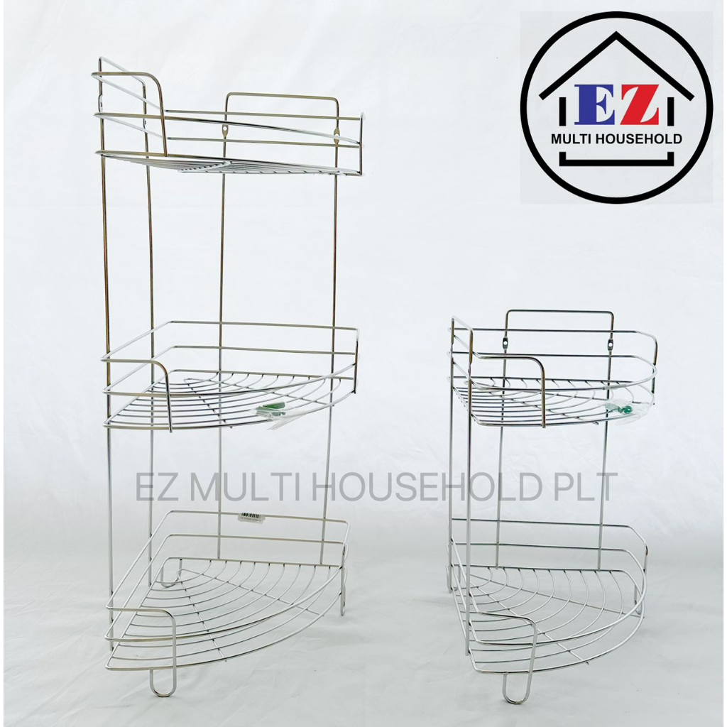 2 TIERS OR 3 TIERS CORNER SHAMPOO RACK /MULTI PURPOSE RACK (READY STOCK ...