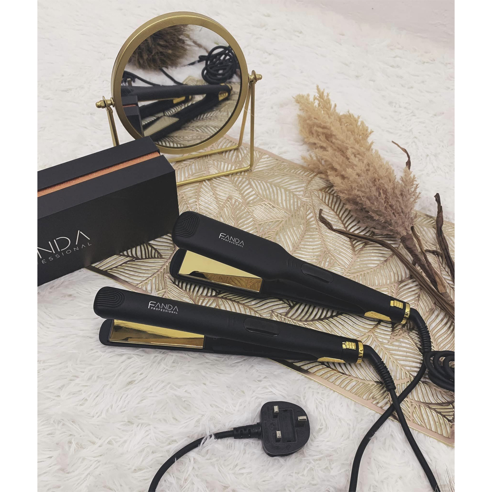 Fanda hair straightener 凡达负离子直板夹 Fanda Hair Iron Ceramic Hair Curling ...