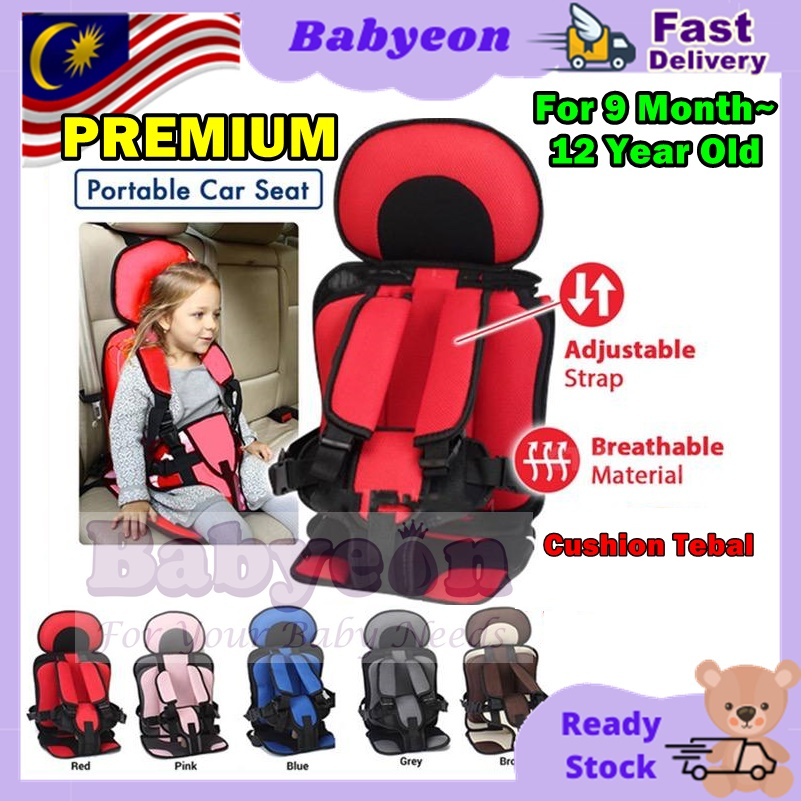 BABYEON Kerusi Keselamatan Kanak-Kanak Dalam Kereta - Boleh Bawa, Lembut & Tebal (Car Seat ...