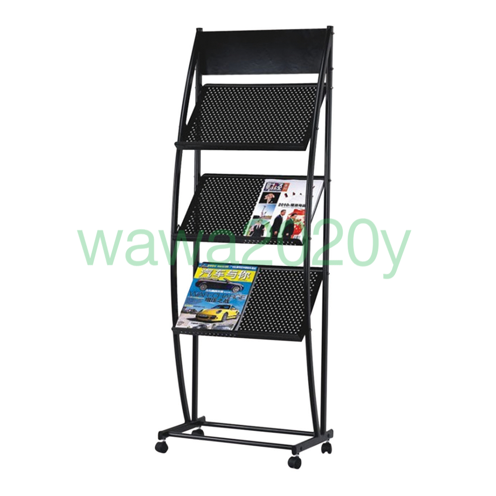 Black Magazine Rack /Rak Majalah /Foldable A4 Size Magazine Newspaper ...