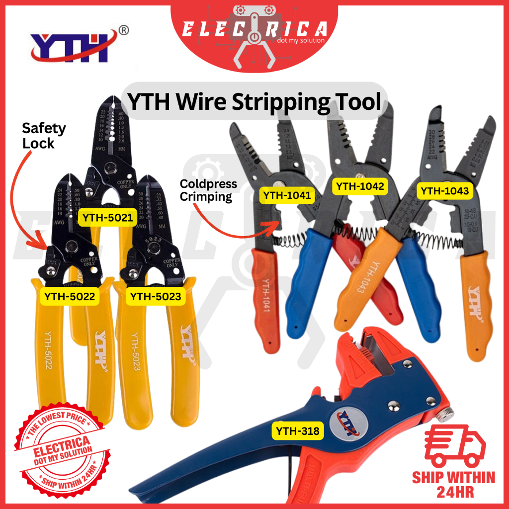 YTH Cable Wire Stripper Cutter Crimper Automatic Multifunctional ...